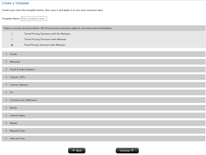 Client Fee Templates