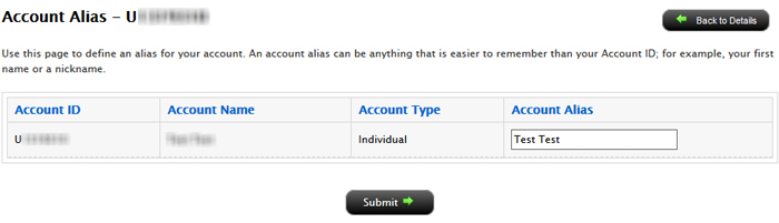 View Client Account Details