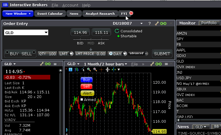 IB TWS FYIs | Interactive Brokers LLC